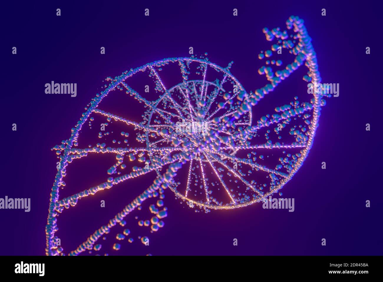 DNA complex spiral structure , medical, science, genetic biotechnology ...