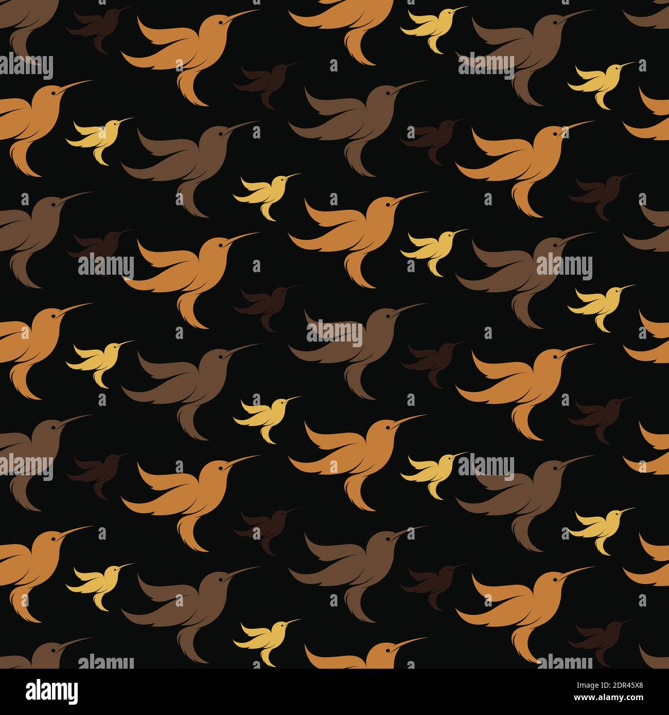 Hummingbird vector art background design for fabric and decor. Seamless ...