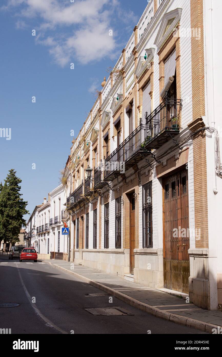 Traditional Street in Ronda, Spain Stock Photo - Alamy