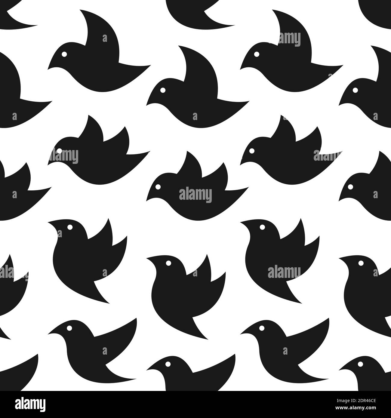 Bird vector art background design for fabric and decor. Seamless ...