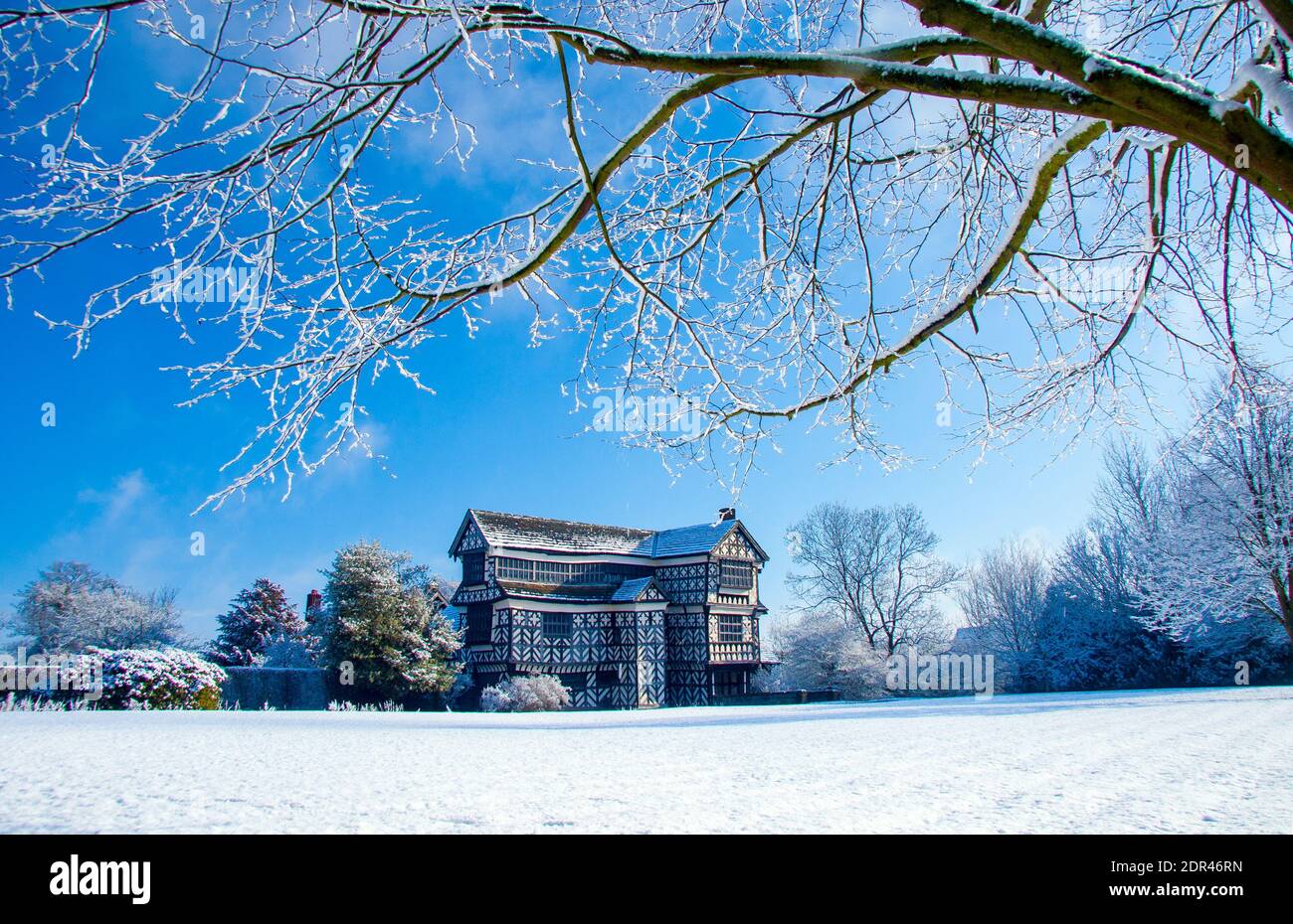Little Moreton Hall a Tudor manor house owned by the National Trust ...