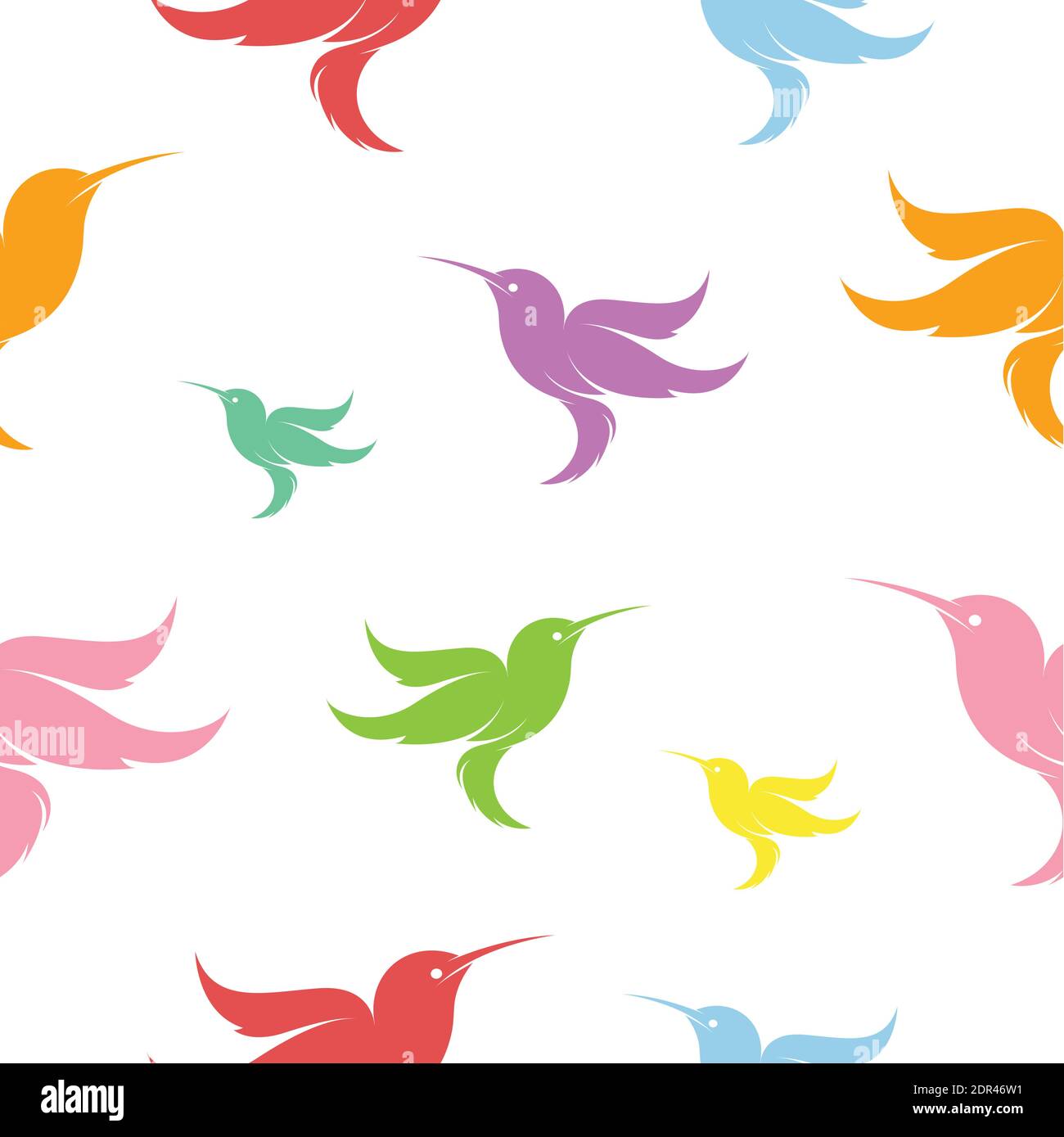 Hummingbird vector art background design for fabric and decor. Seamless ...