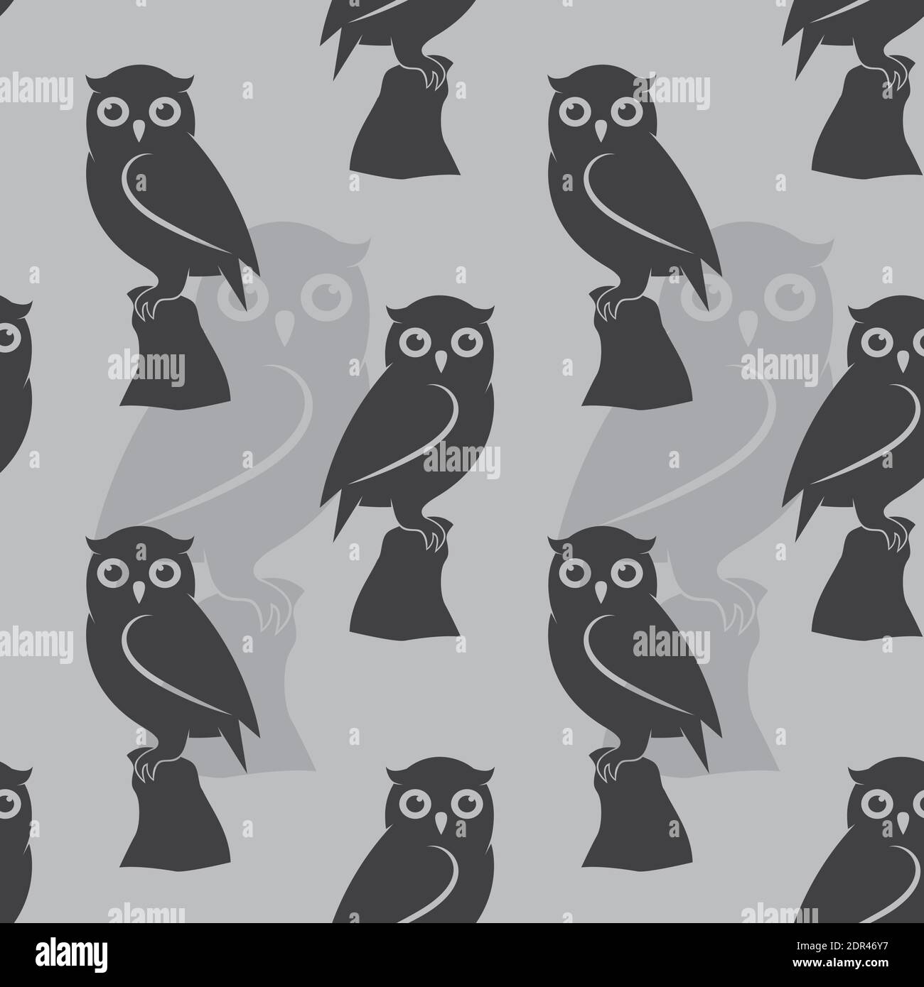 Owl vector art background design for fabric and decor. Seamless pattern ...