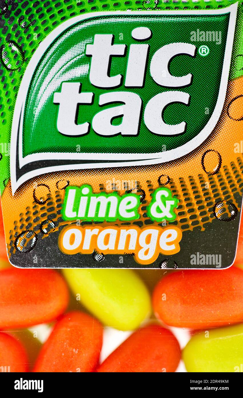 Tic Tac Lime & Orange Stock Photo - Alamy