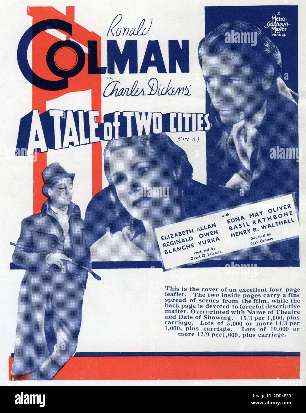 RONALD COLMAN as Sydney Carton and ELIZABETH ALLAN as Lucie Manette in ...