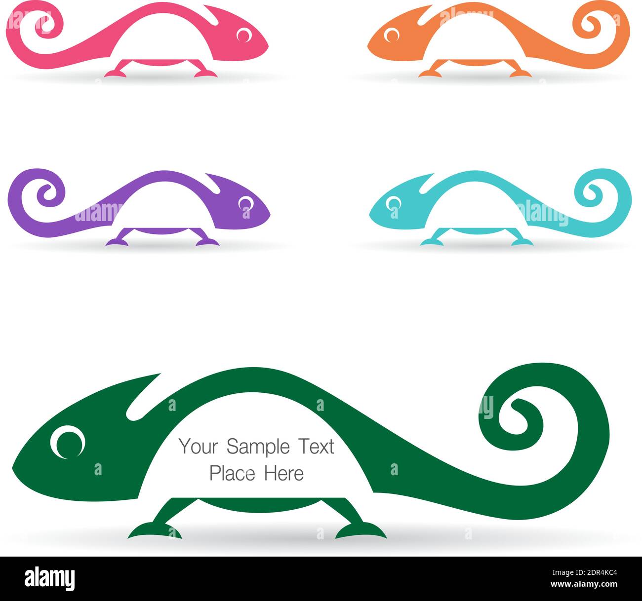The design of the chameleon , illustration-vector. Easy editable ...