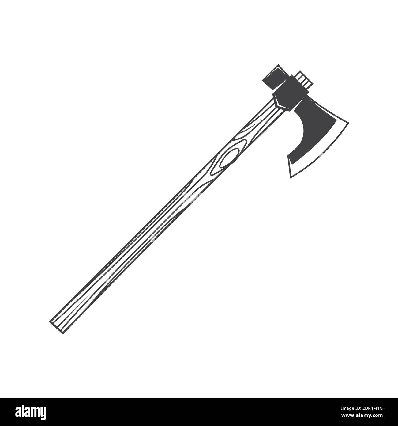 Battle axe isolated on the white background. Vector illustration ...