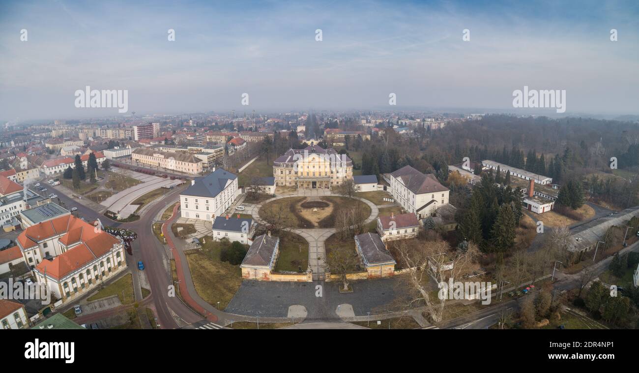 Aerial photo of Batthyany castle, Kormend Stock Photo - Alamy