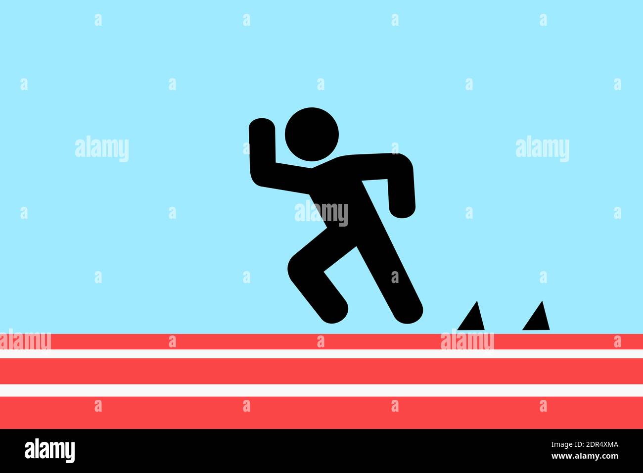 Sportsman, runner, sprinter and athlete is running spring on the ...