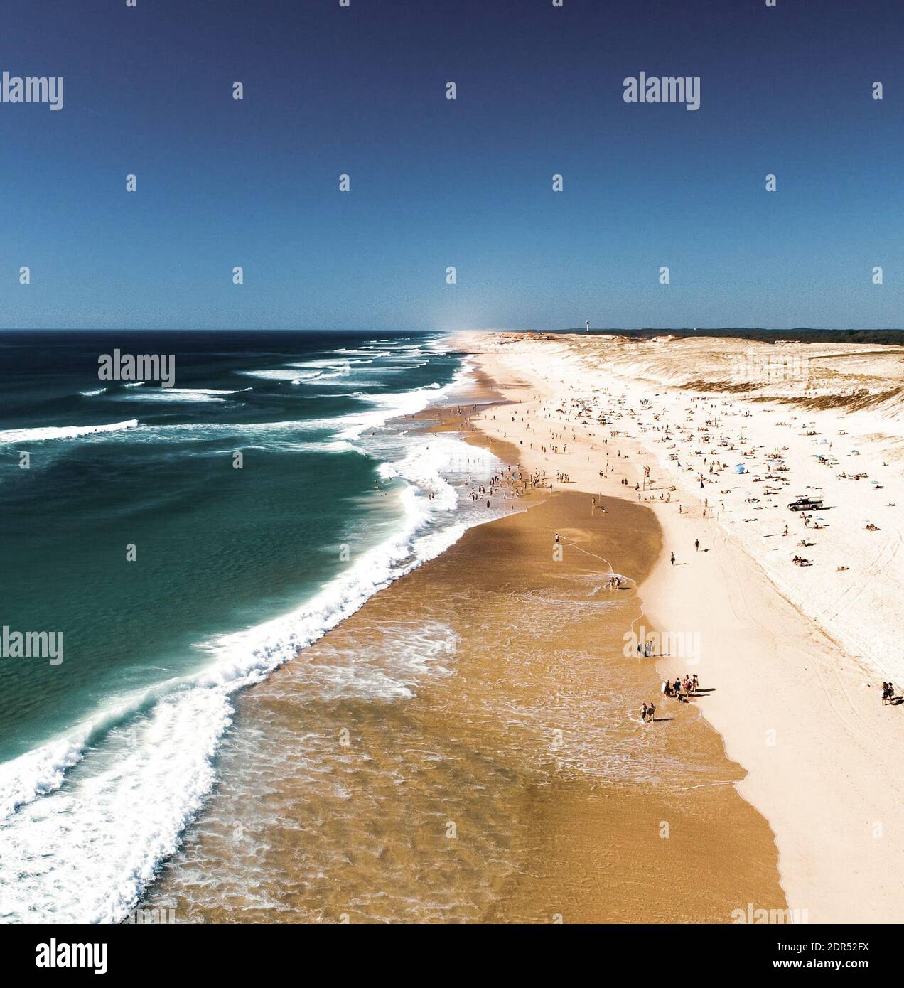 The Beach Of Soustons Stock Photo - Alamy