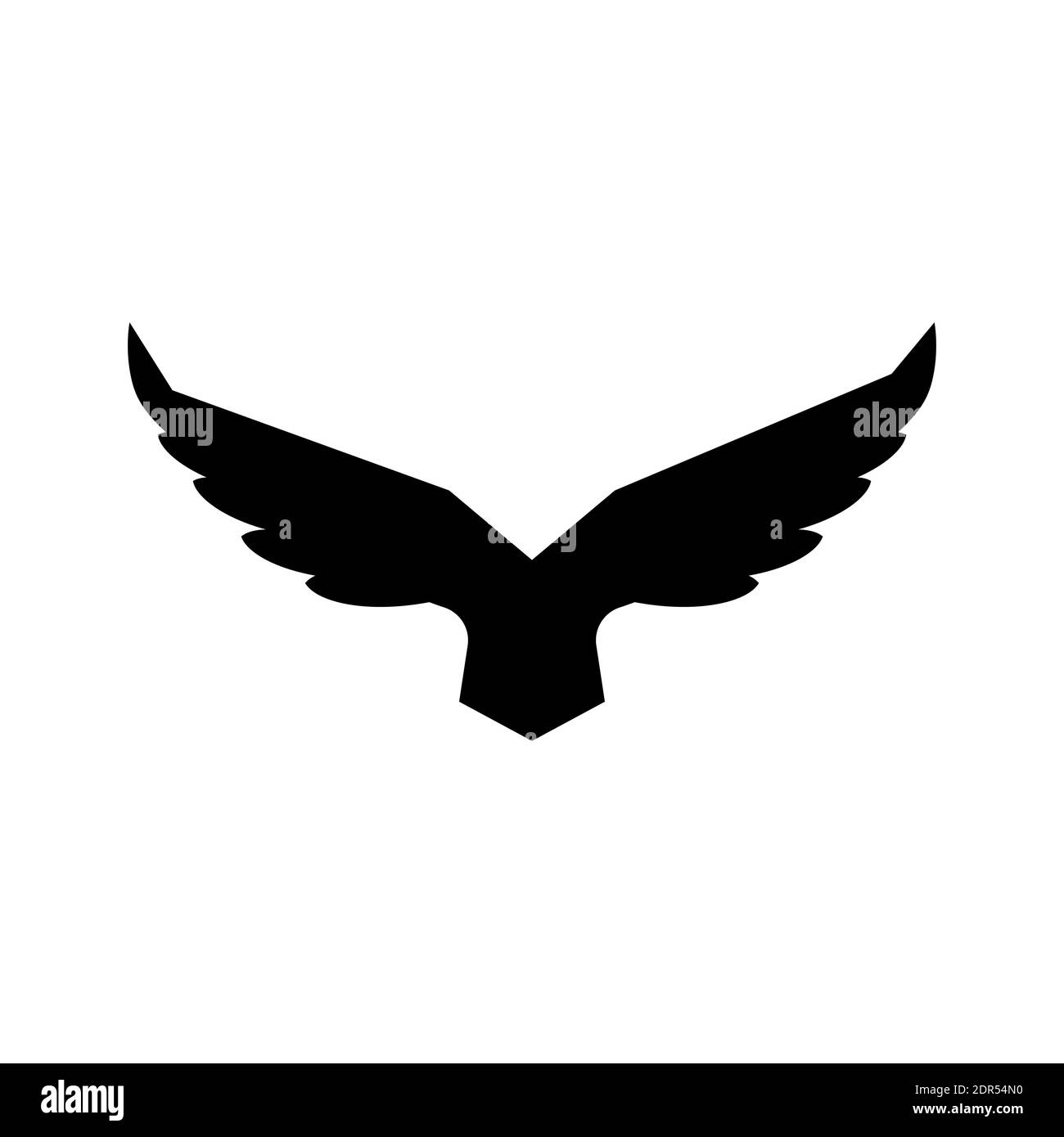 Falcon soaring rising Wings Logo design vector template.Luxury ...