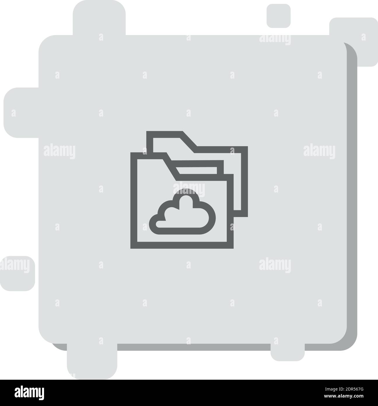 cloud folder vector icon modern simple vector illustration Stock Vector ...
