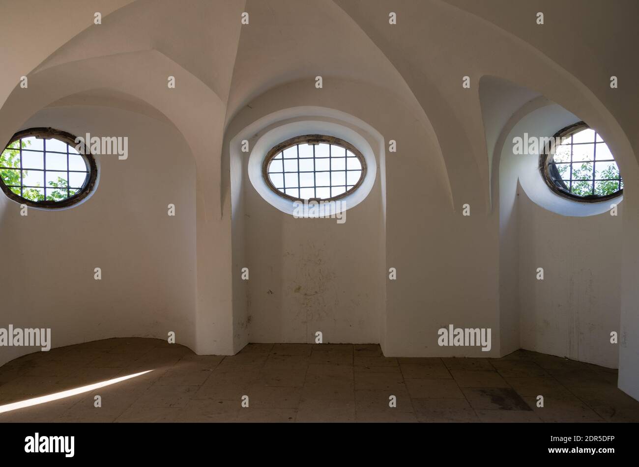 Interior view of an old vault in the grounds of the monastery of St ...