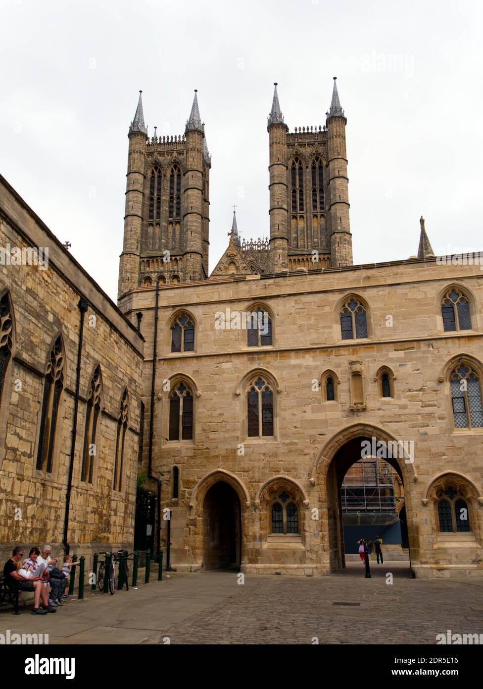 14th century Exchequer Gate,Lincoln Cathedral, Lincoln , England Stock ...