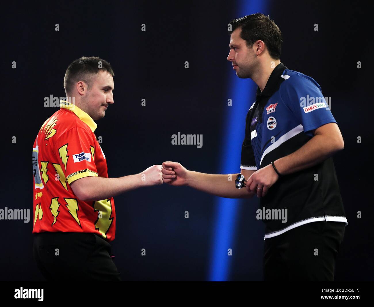 Matthew Edgar (left) bumps fists with Maik Kuivenhoven before their ...