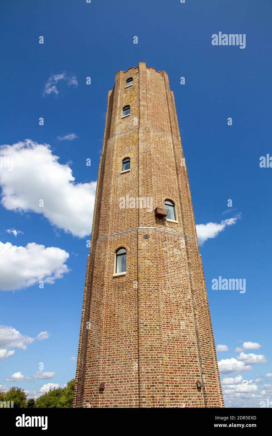 WALTON ON THE NAZE, ESSEX, UK, July 17, 2020. The Naze Tower is an ...