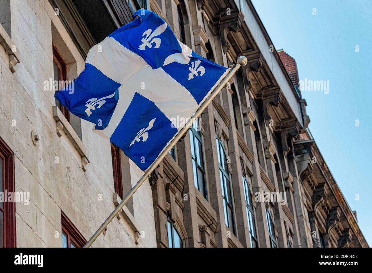 Flag of the Quebec province, Montreal, Canada Stock Photo - Alamy