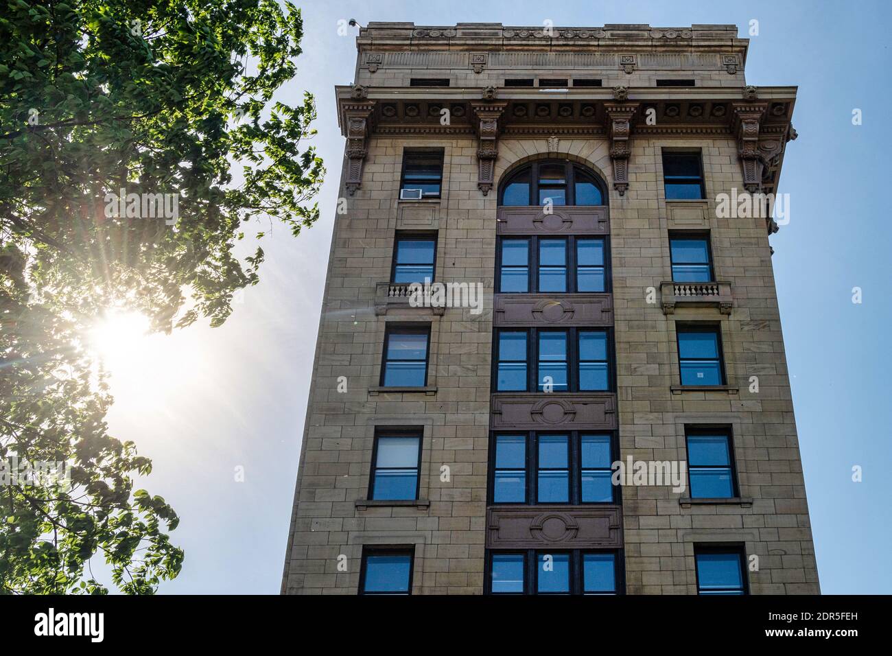 Old architecture in generic buildings of Old Montreal, Quebec, Canada ...