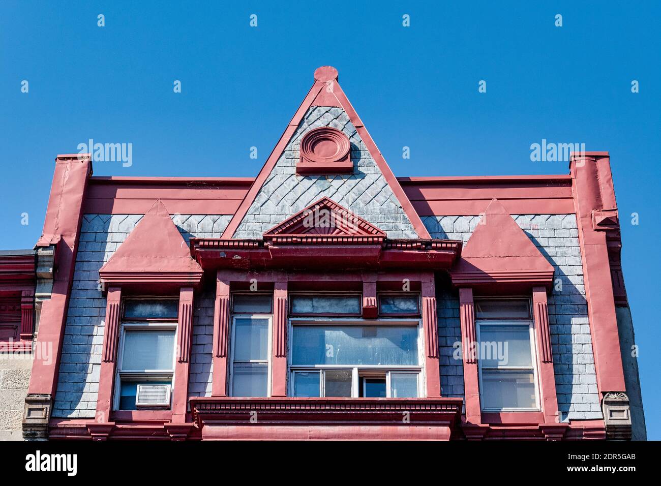 Old architecture in generic buildings of Old Montreal, Quebec, Canada ...