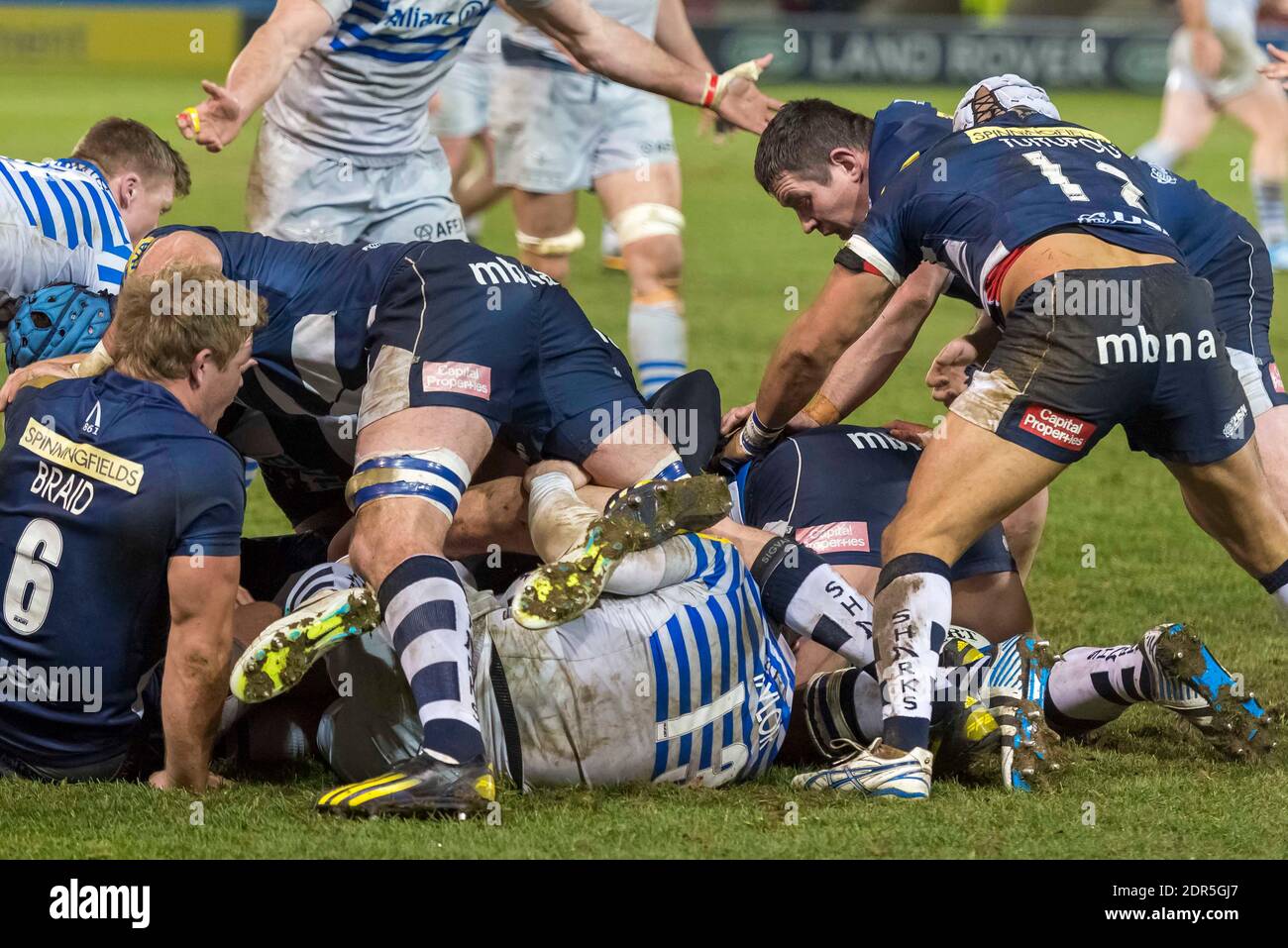 Typical rugby union scrumdown Stock Photo - Alamy