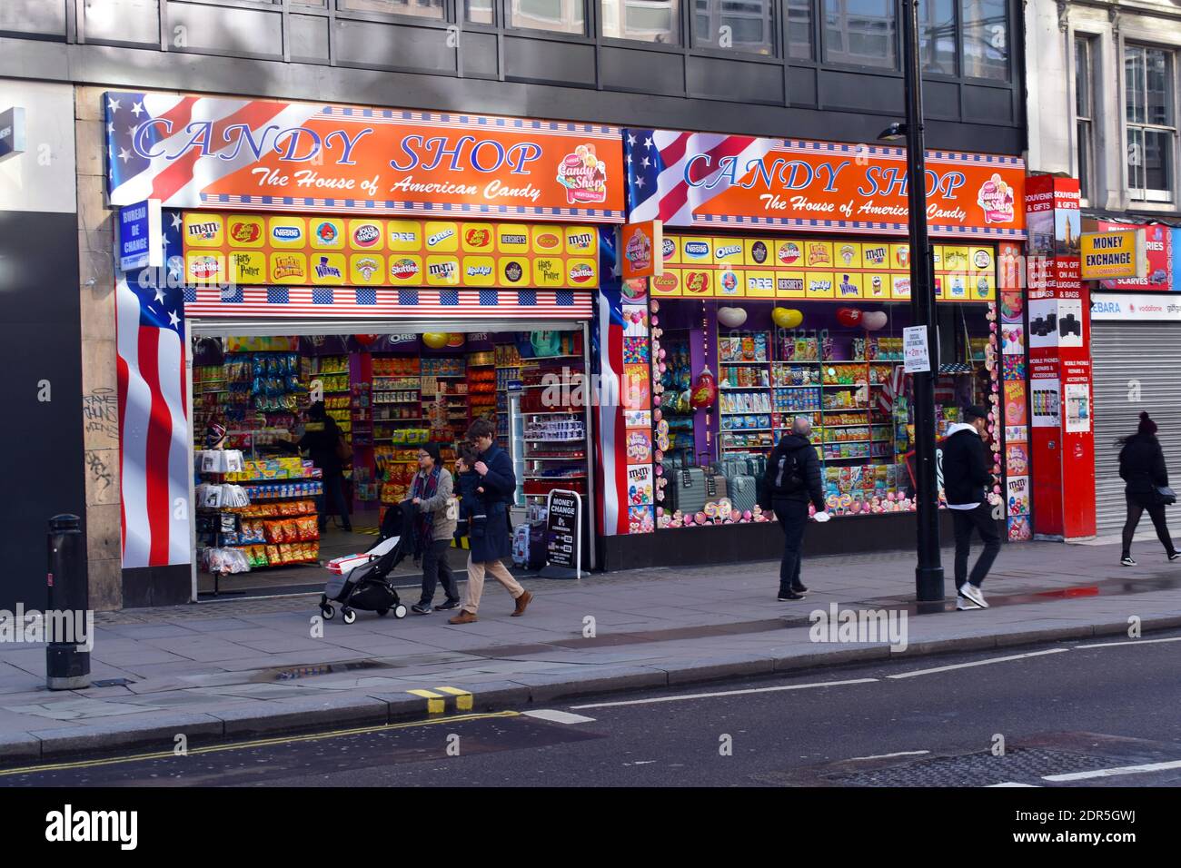 London, UK, 20 December 2020 Candy shop open as deemed essential ...