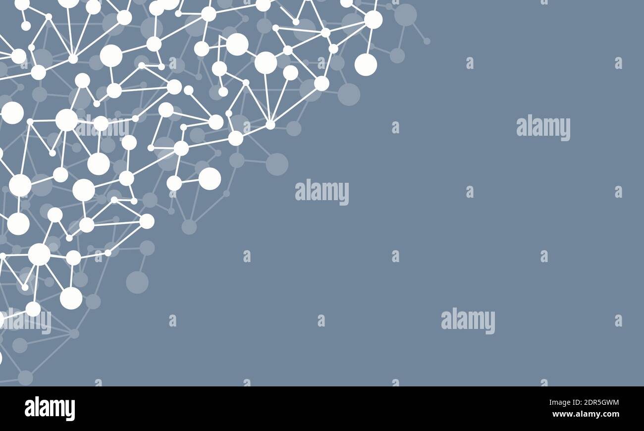 Flat scientific background of white atoms and molecules isolated on ...