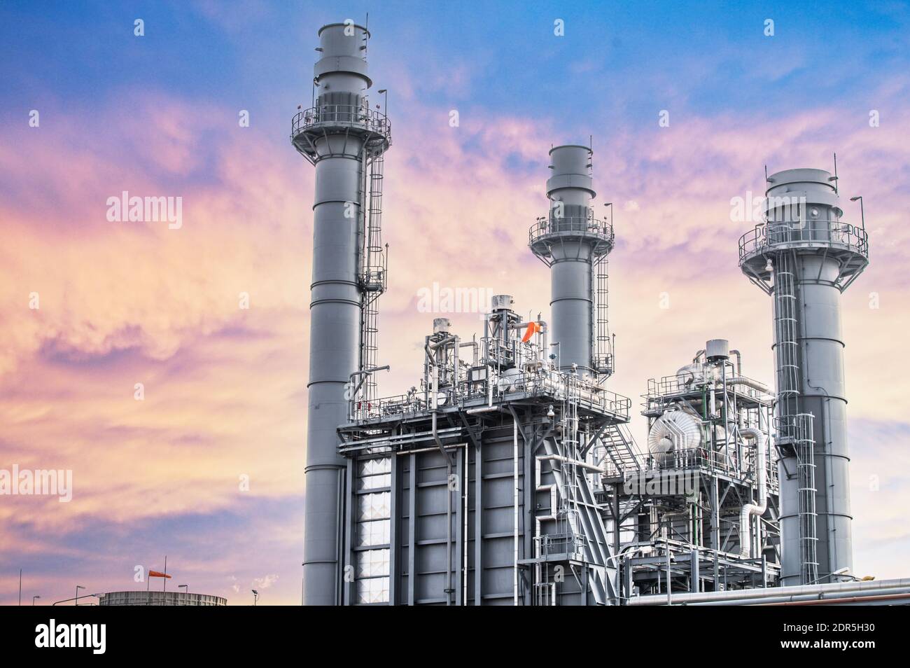 Industrial zone,The equipment of oil refining,Close-up of industrial ...