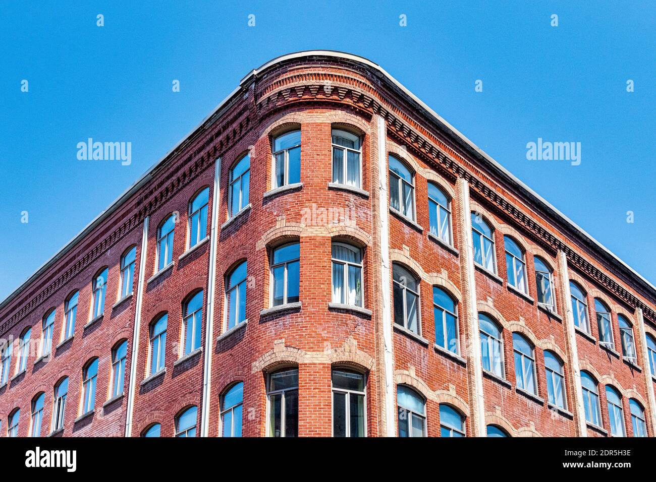 Old architecture in generic buildings of Old Montreal, Quebec, Canada ...
