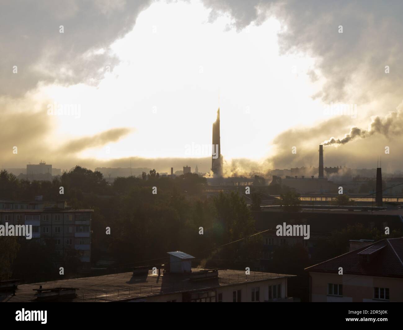 The city outdoor Factory chimneys Stock Photo - Alamy