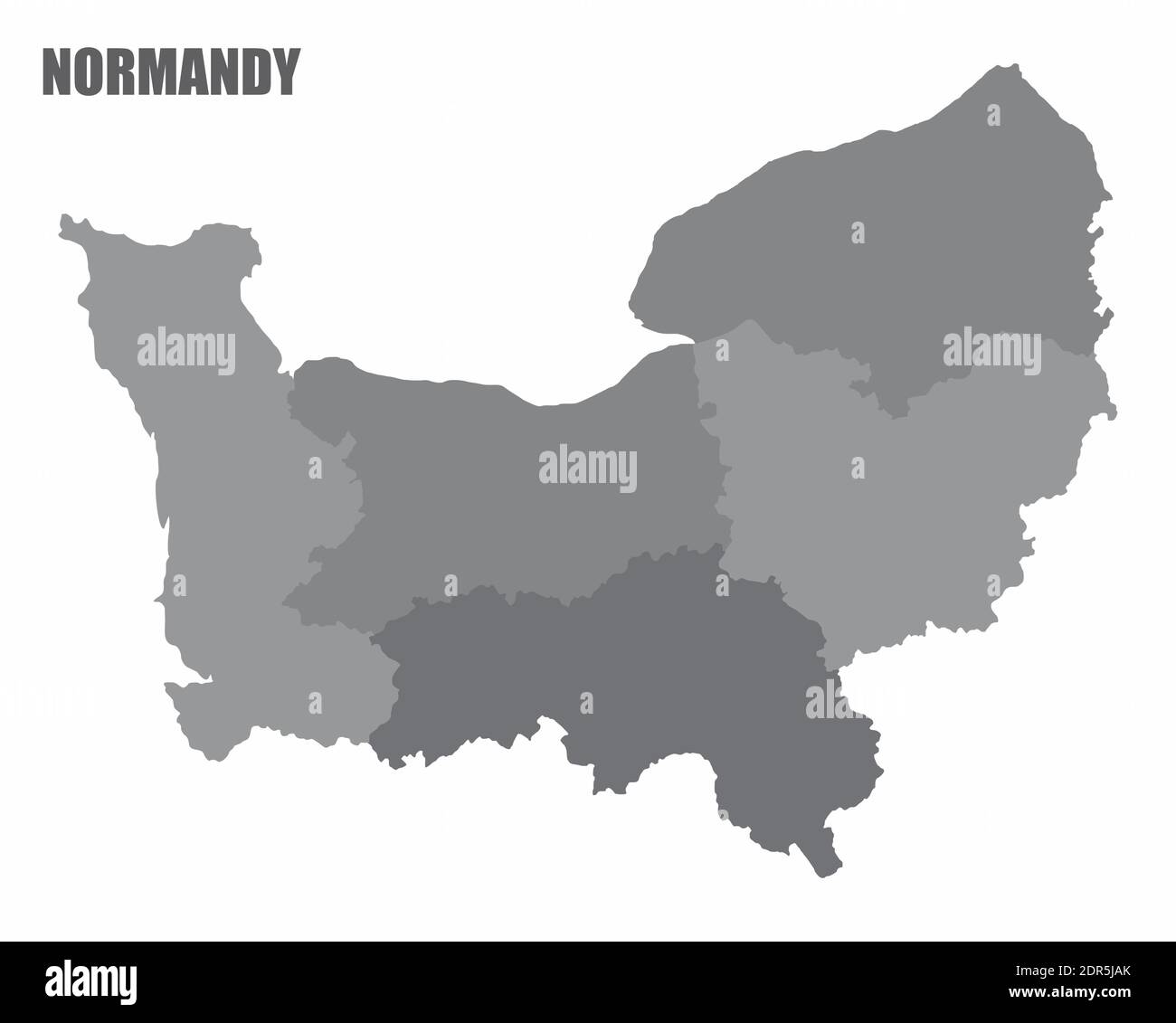 Normandy region map Stock Vector Image & Art - Alamy