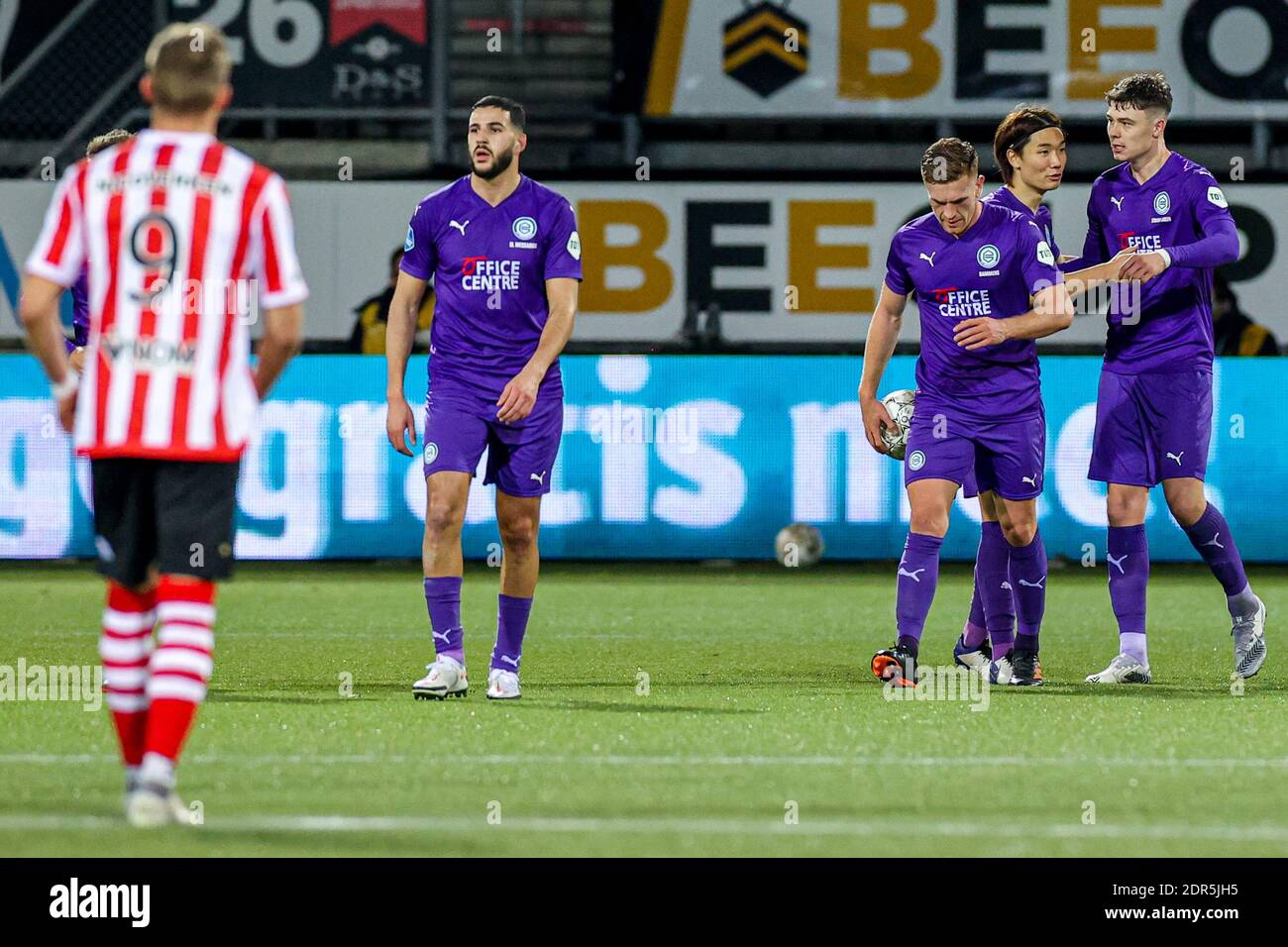ROTTERDAM, NETHERLANDS - DECEMBER 19: Team of FC Groningen celebrating ...
