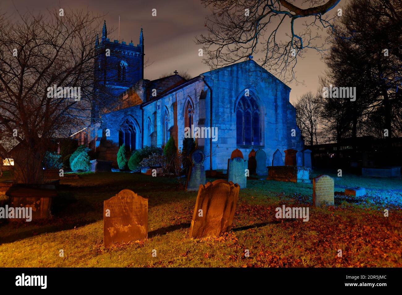 St Mary's Church in Swillington. The colours have been painted with a ...