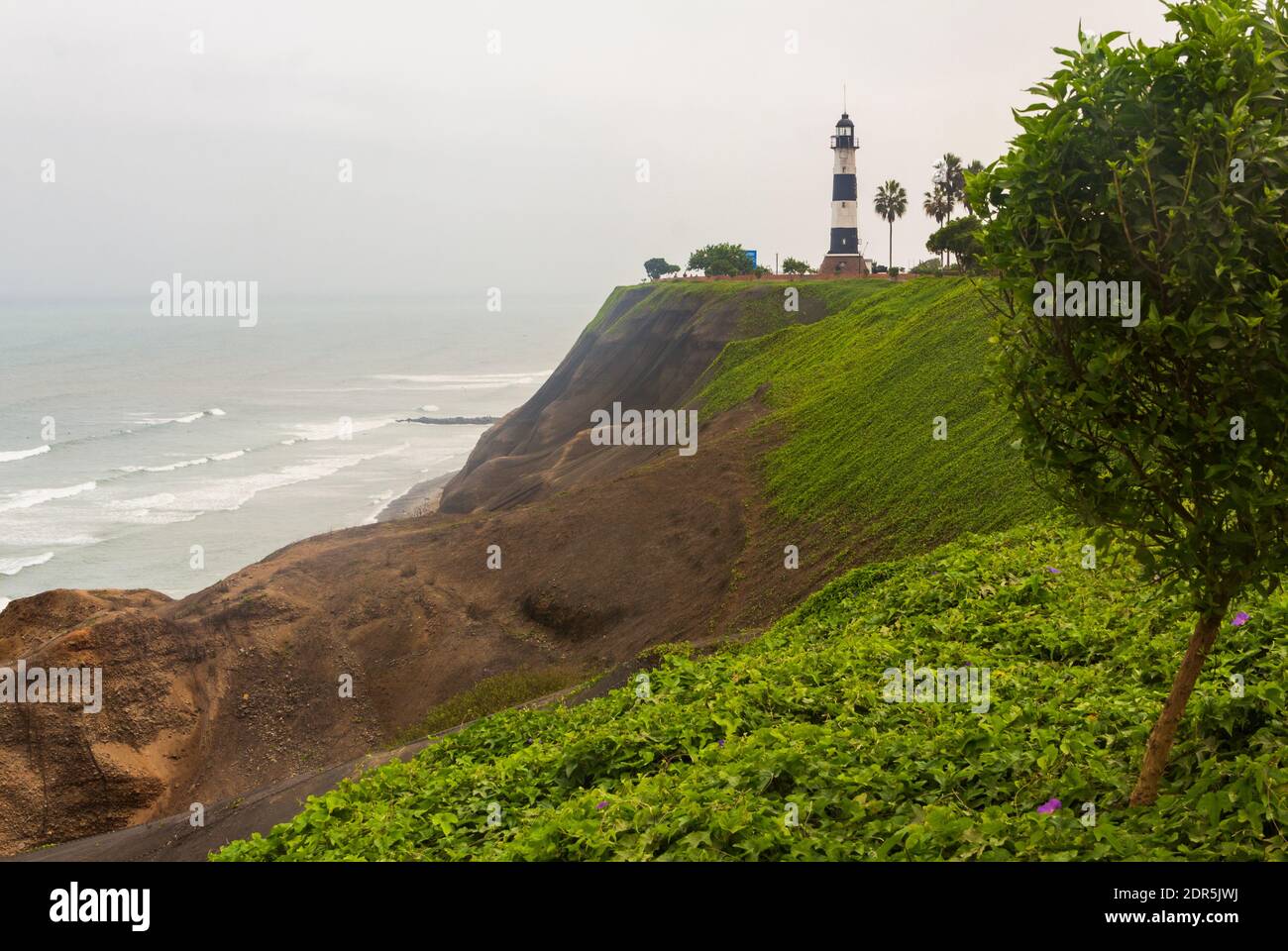 La Marina Lighthouse, an active lighthouse set on high cliffs above the ...
