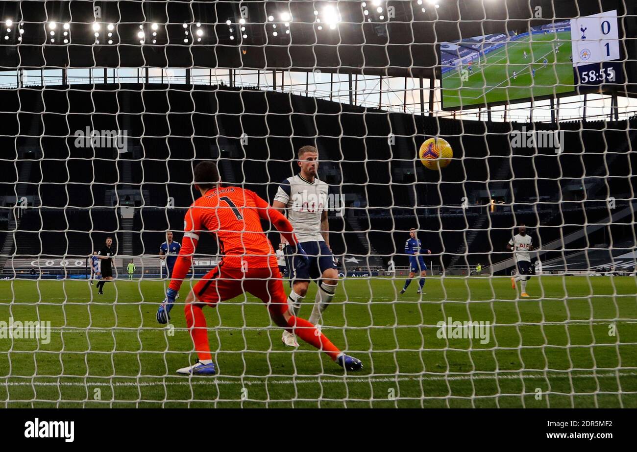 Tottenham Hotspur's Toby Alderweireld scores a own goal during the ...