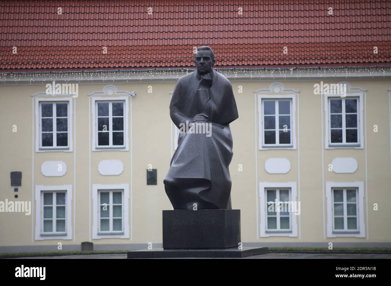 KAUNAS, LITHUANIAN - 19 12 2020: Monument to Maironis in Kaunas ...