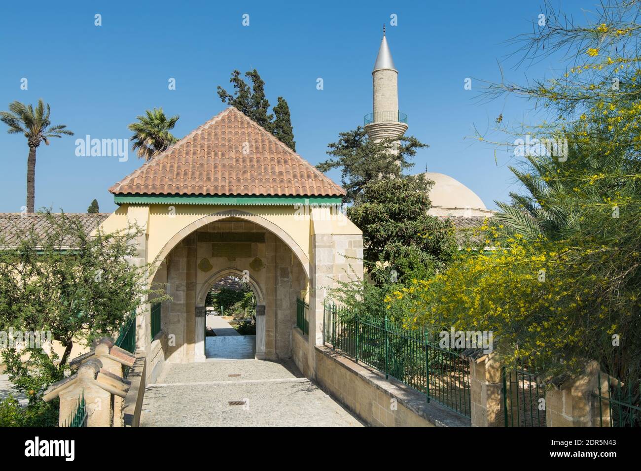 Hala sultan tekke mosque entrance hi-res stock photography and images ...