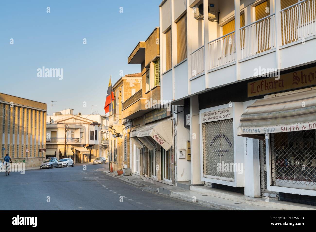 A street view with modern buildings in Nicosia, Cyprus Stock Photo - Alamy