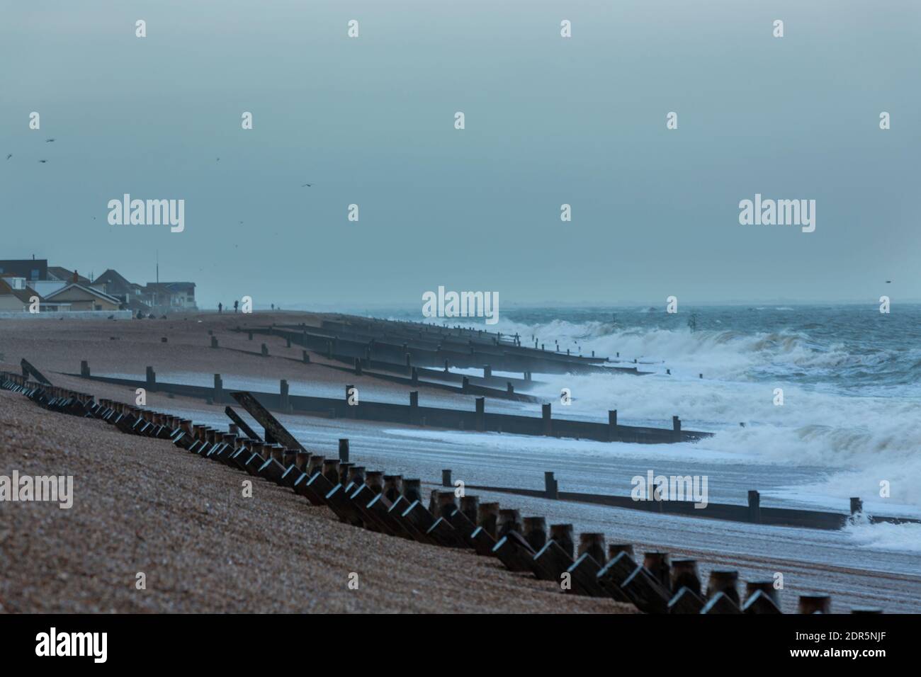Storm clouds gathering on the South Coast of England. Rough weather ...