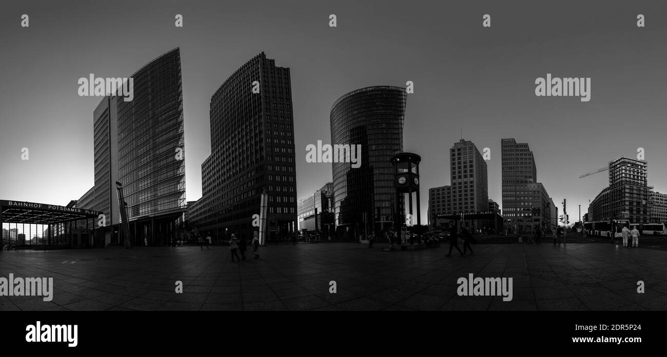 Berlin, Germany - December 19, 2020 - One of the most famous squares in ...