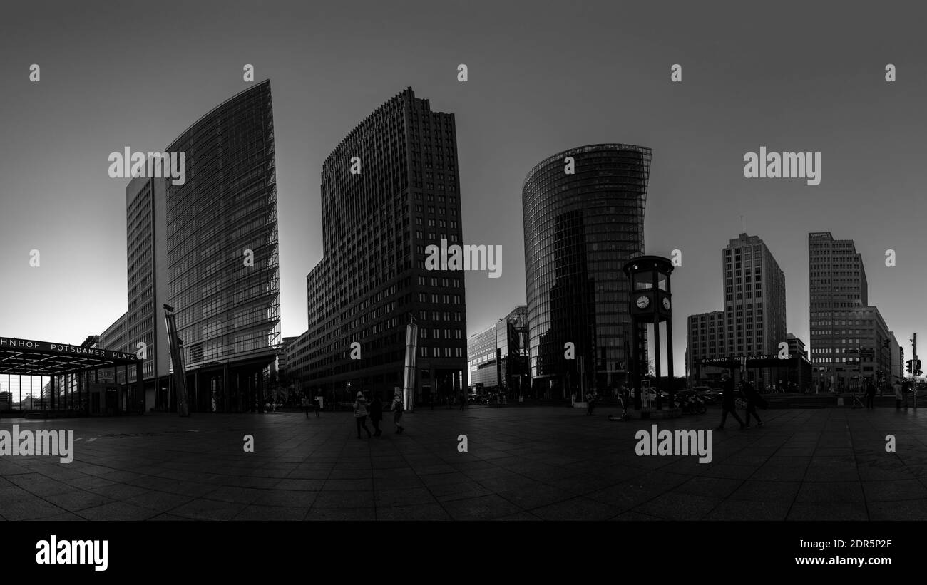 Berlin, Germany - December 19, 2020 - One of the most famous squares in ...