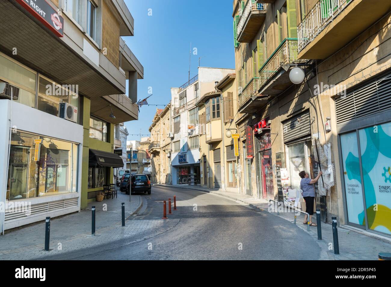 A street view with modern buildings in Nicosia, Cyprus Stock Photo - Alamy
