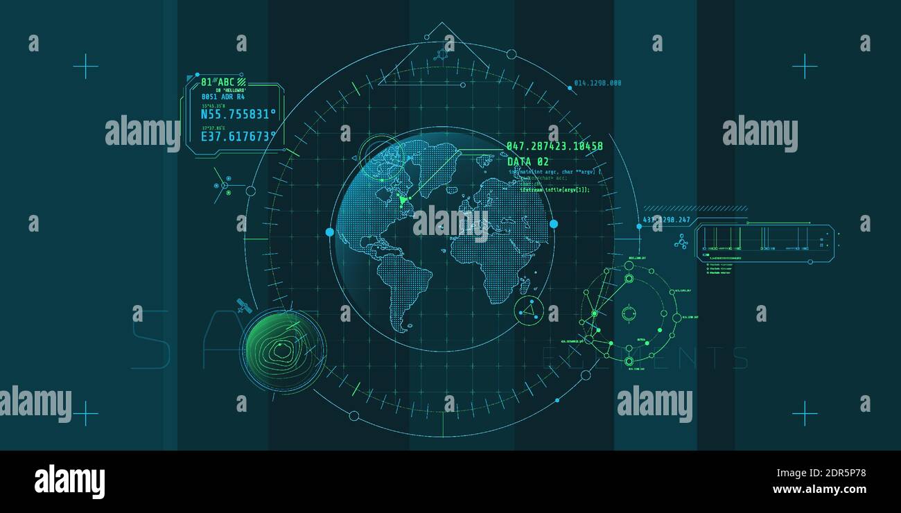 Design of a futuristic software interface for tracking an object on the ...
