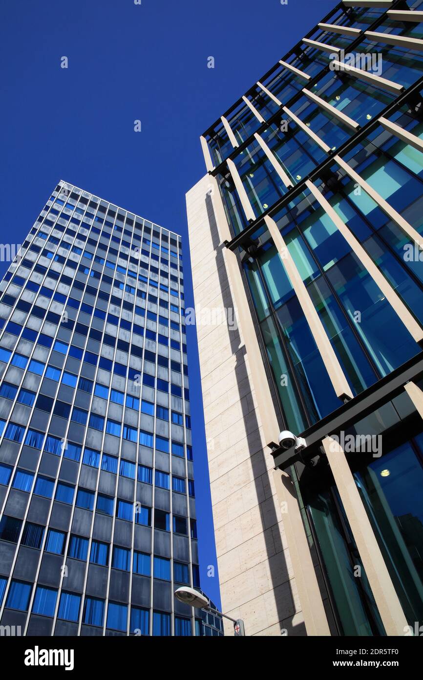 New modern office block glass skyscraper architecture building in ...