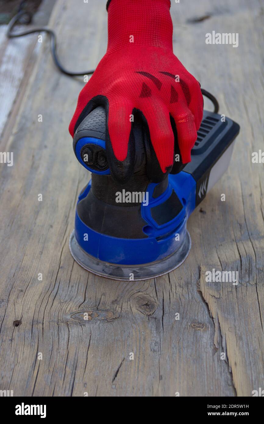 Woman industrial sander hi-res stock photography and images - Alamy