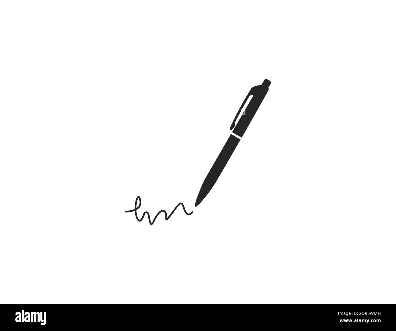 Vector illustration. Document pen signature icon Stock Vector Image ...