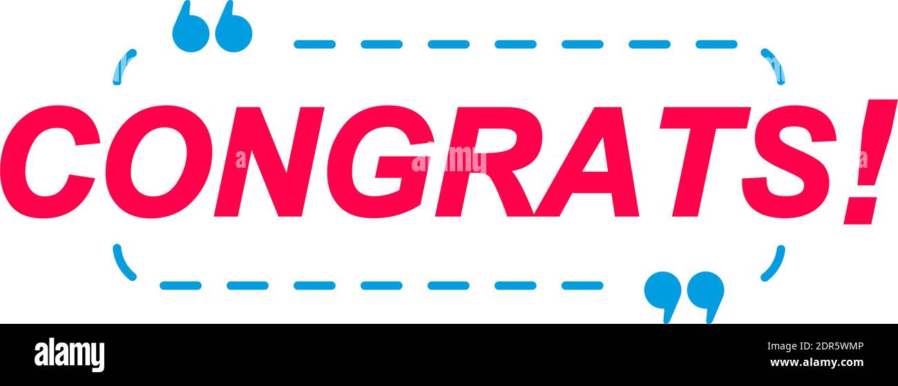 Congrats labels. Speech bubbles and marketing sticker Stock Vector ...