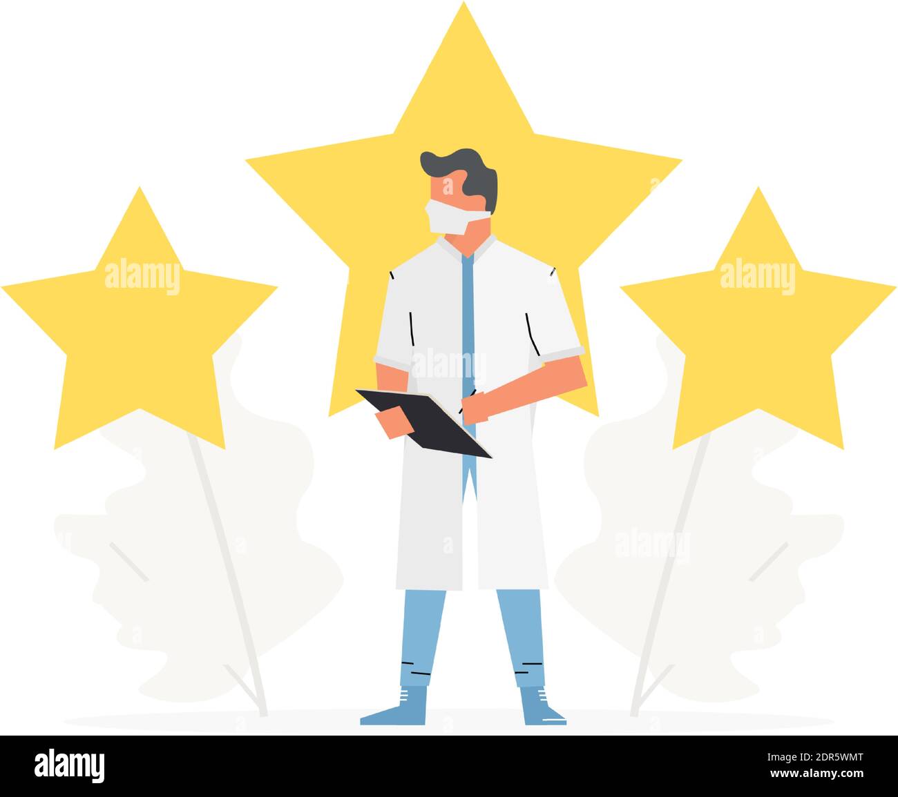 Search good doctor, five star rating. Choose doctor for consultation ...