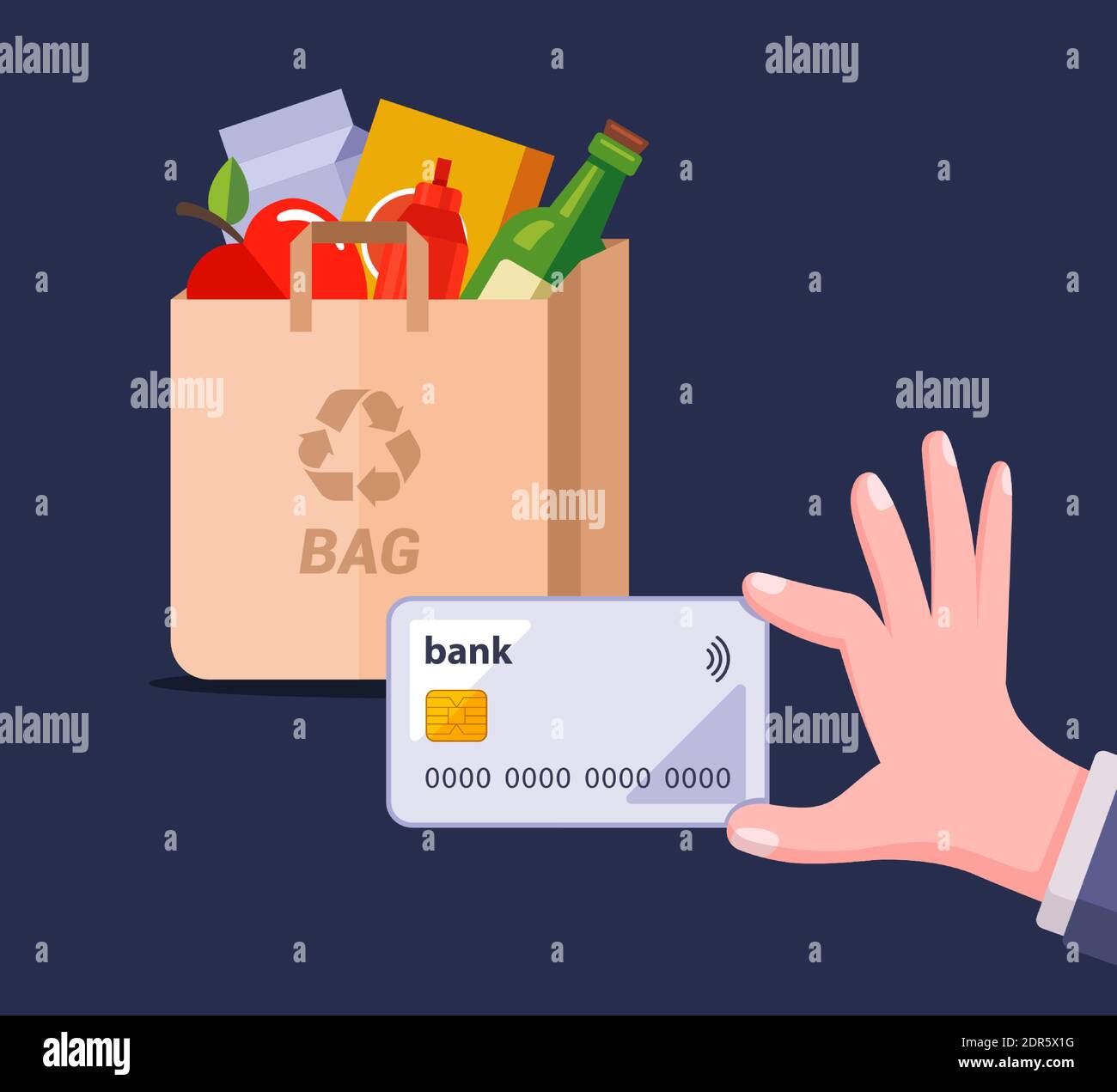 Using a plastic bag Stock Vector Images - Alamy