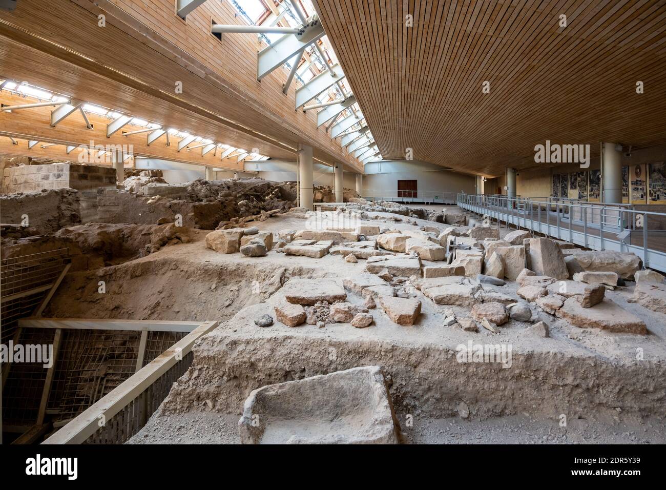 Santorini, Greece - September 18, 2020: Prehistoric town of Akrotiri ...