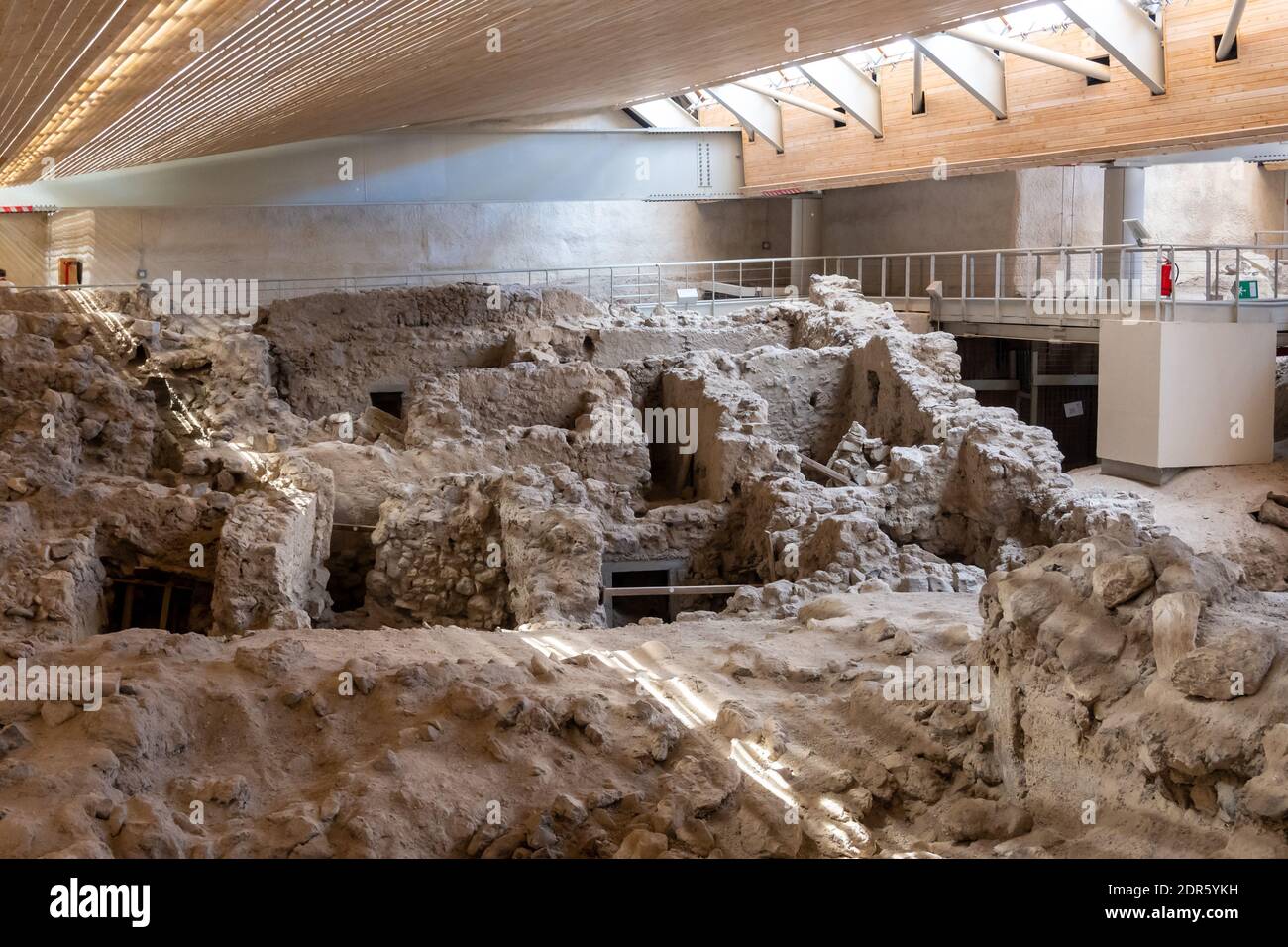 Santorini, Greece - September 18, 2020: Prehistoric town of Akrotiri ...
